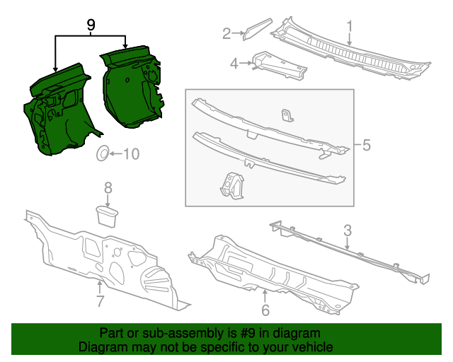 2014-2019 Cadillac XTS Dash Panel Inner Insulator 23236422 | OEM Parts ...