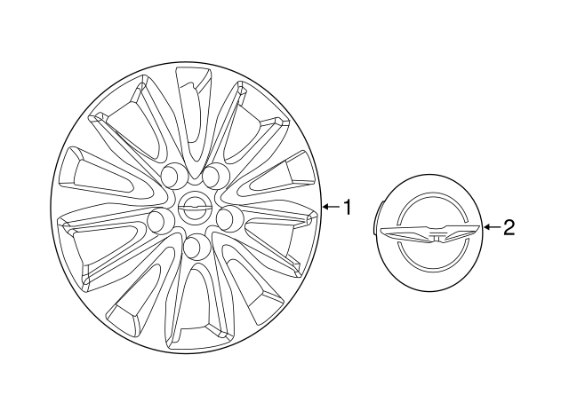2018-2020 Chrysler Wheel Cover 4726536AC | TascaParts.com