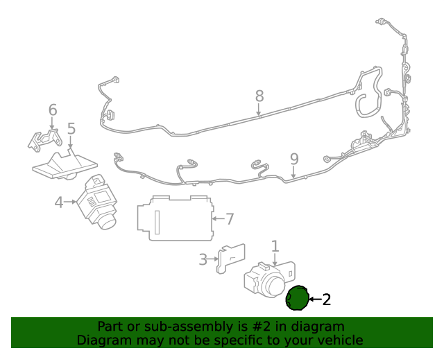 2020-2023 Toyota GR Supra Park Sensor Ring 89348-WAA01 | Toyota Parts