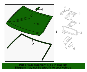 2023-2024 GM Windshield 84973152 GM | GMPartsDirect.com