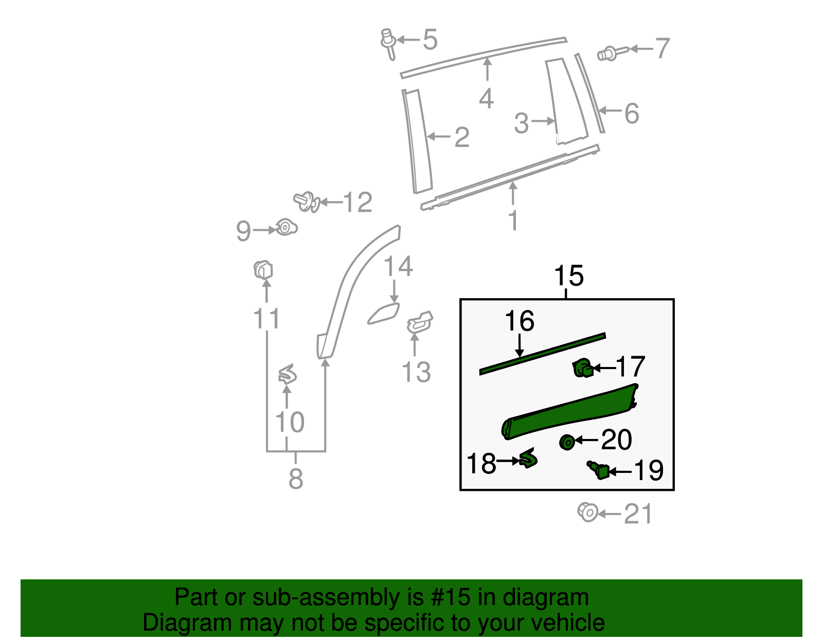 75072-0E904 - Rocker Molding 2014-2019 Toyota Highlander | Longo Toyota ...