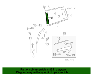 75761-0E021 - Door Applique - 2014-2019 Toyota Highlander | OEM Genuine ...