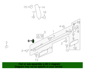 2006-2023 Volkswagen Rocker Molding Rivet 3C0-853-934 | vwpartscenter