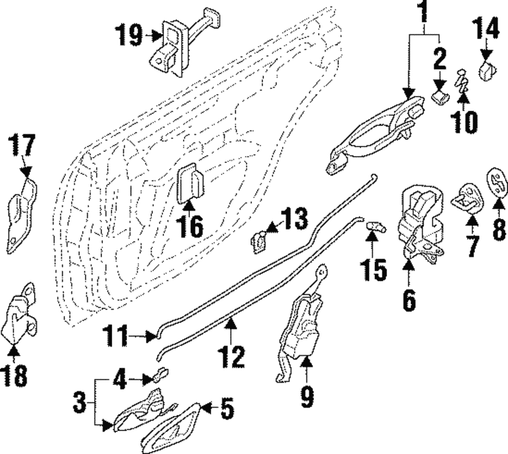 1997-2004 Mitsubishi Diamante Lock 5745A163 | OEM Parts Online