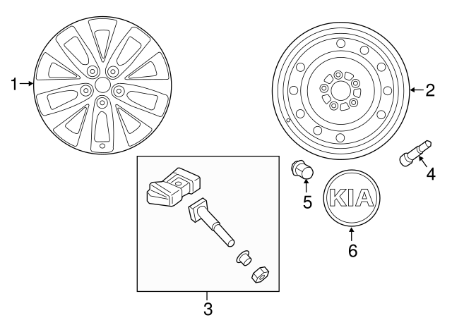 2019-2020 Kia Optima Wheel, Alloy 52910-D5630 | TascaParts.com