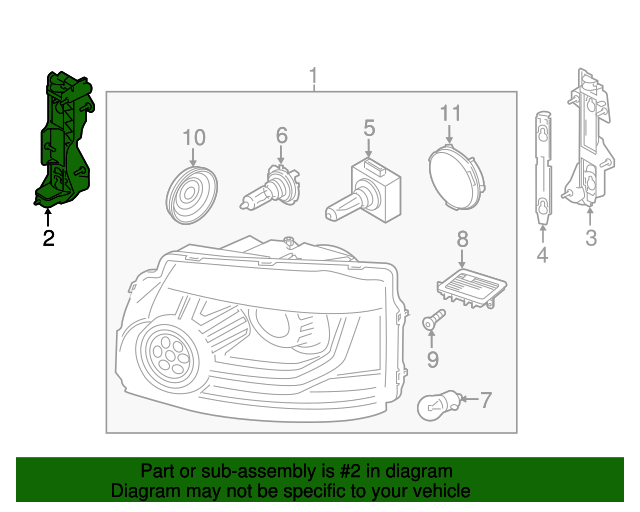 2014-2016 Land Rover LR4 Inner Bracket LR052374 | OEM Parts Online