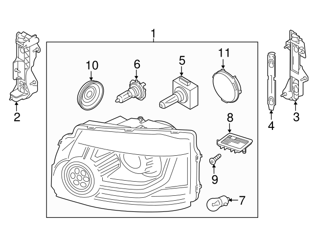 Genuine OEM Composite Assembly Part# LR052392 Fits 2014-2016 Land Rover ...