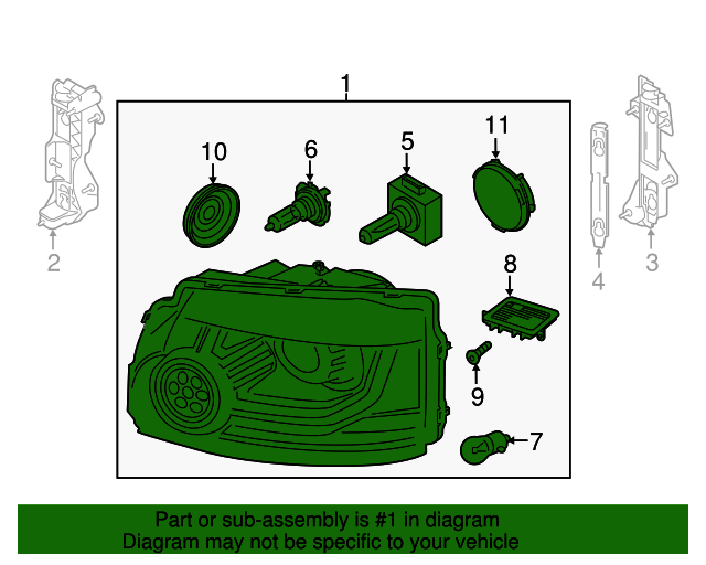 Genuine OEM Composite Assembly Part# LR052392 Fits 2014-2016 Land Rover ...
