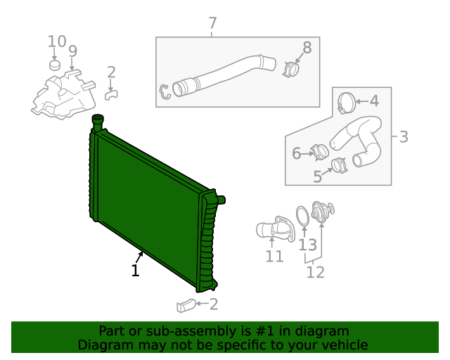 2021-2024 GM Engine Radiator 84916454 GM | GMPartsDirect.com
