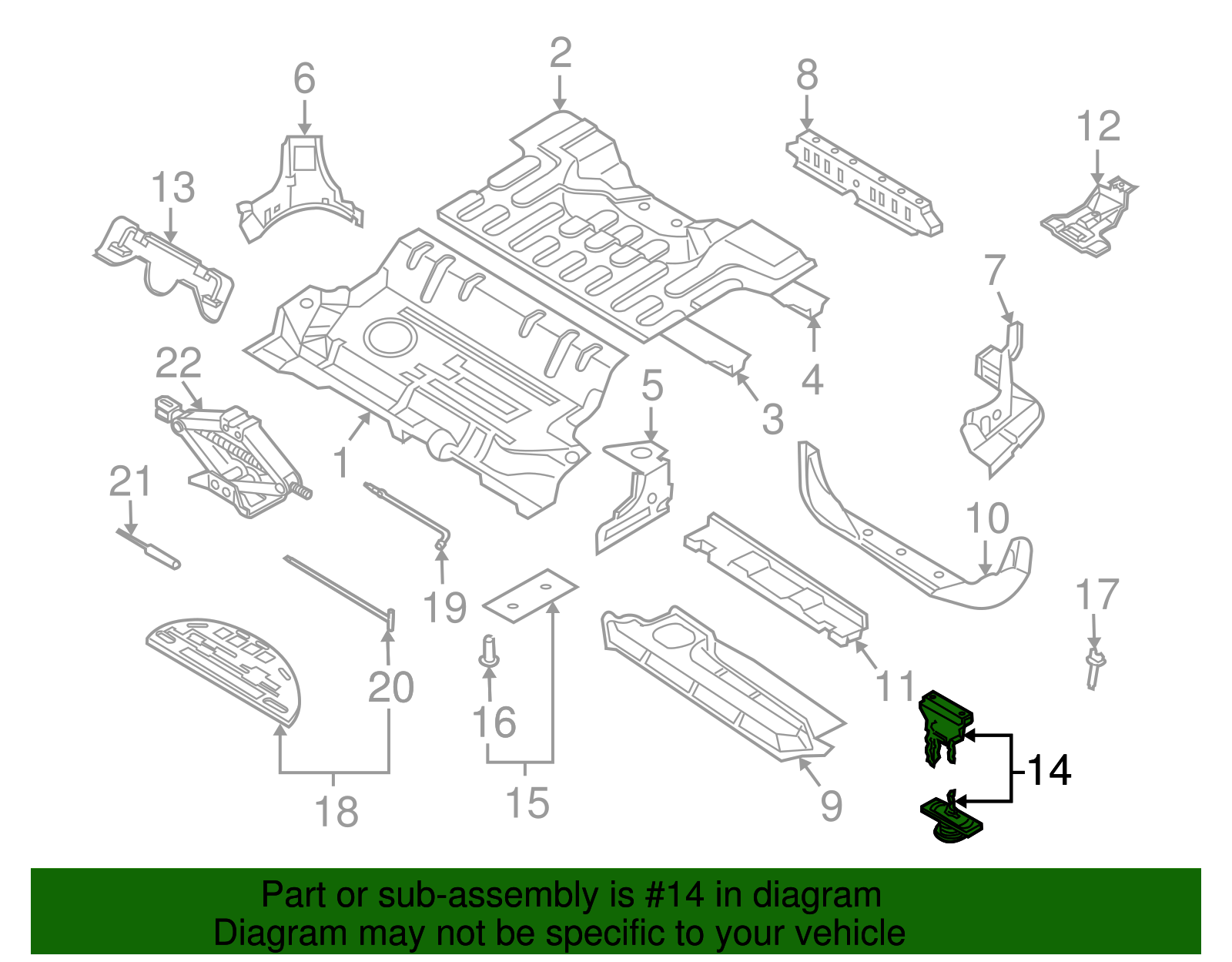 2000-2004 Nissan Xterra Spare Carrier 57210-9Z400 | My Nissan Part