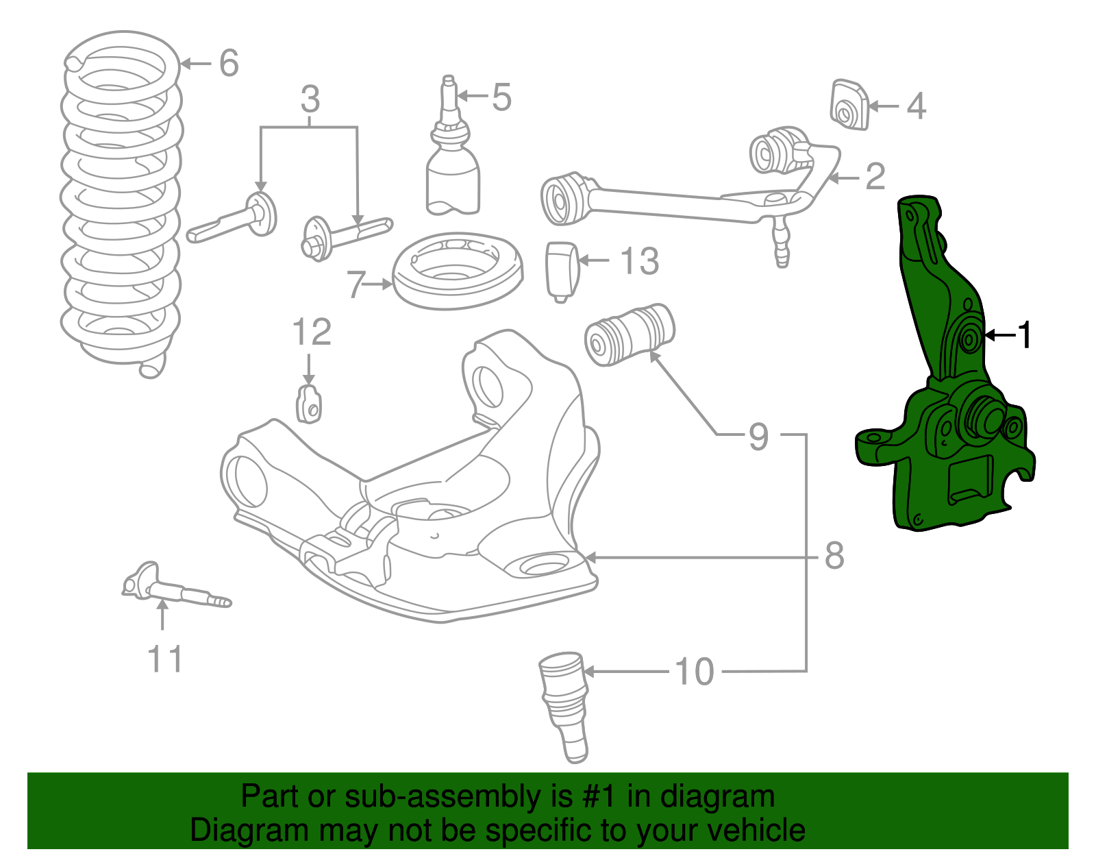 2001-2010 Ford Ranger | Steering Knuckle | 5L5Z-3106-AA | Walls' Ford Parts