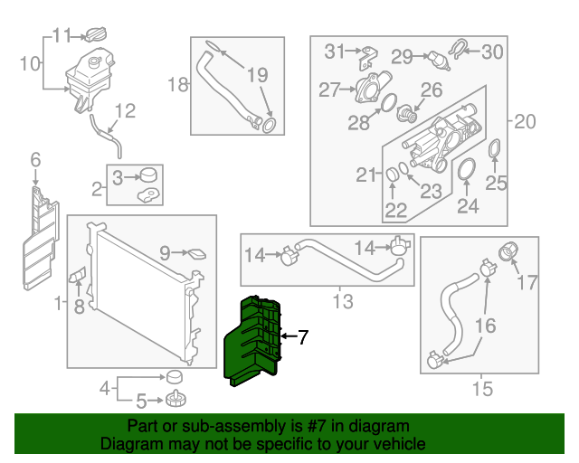29136-4U000 - Radiator Support Air Deflector 2011-2013 Kia Optima | Kia ...