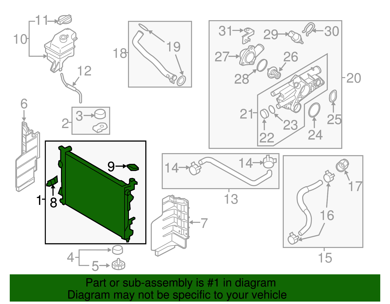 25310-D5200 - Radiator 2016-2020 Kia Optima | Kia.Parts Store