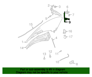 55275850AB - Hood Safety Catch Rod - OEPartsQuick