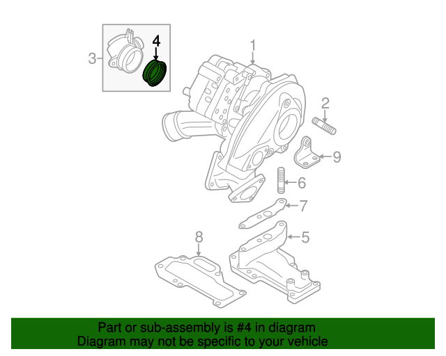 059-129-193-C - Engine Air Intake Hose Gasket 2010-2015 Audi | Audi OEM ...