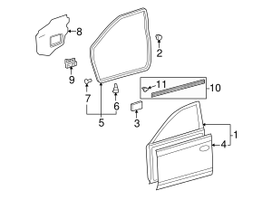 67855-0T010 - Lower Weather-Strip - 2009-2015 Toyota Venza | OEM ...