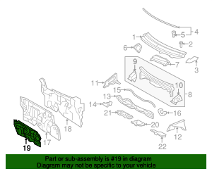 2007-2014 Toyota Insulator 55223-52110 | Toyota Parts Center