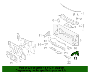 55714-52090 - Cowl Side Panel - 2007-2012 Toyota Yaris | nashuatoyota