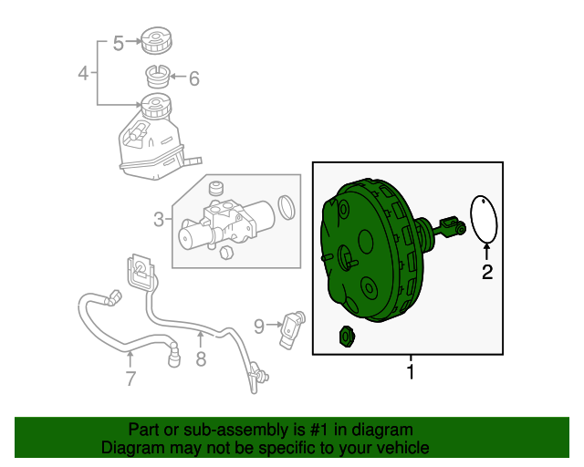 212-430-15-30 - Booster Assembly - 2010-2013 Mercedes-Benz | World ...