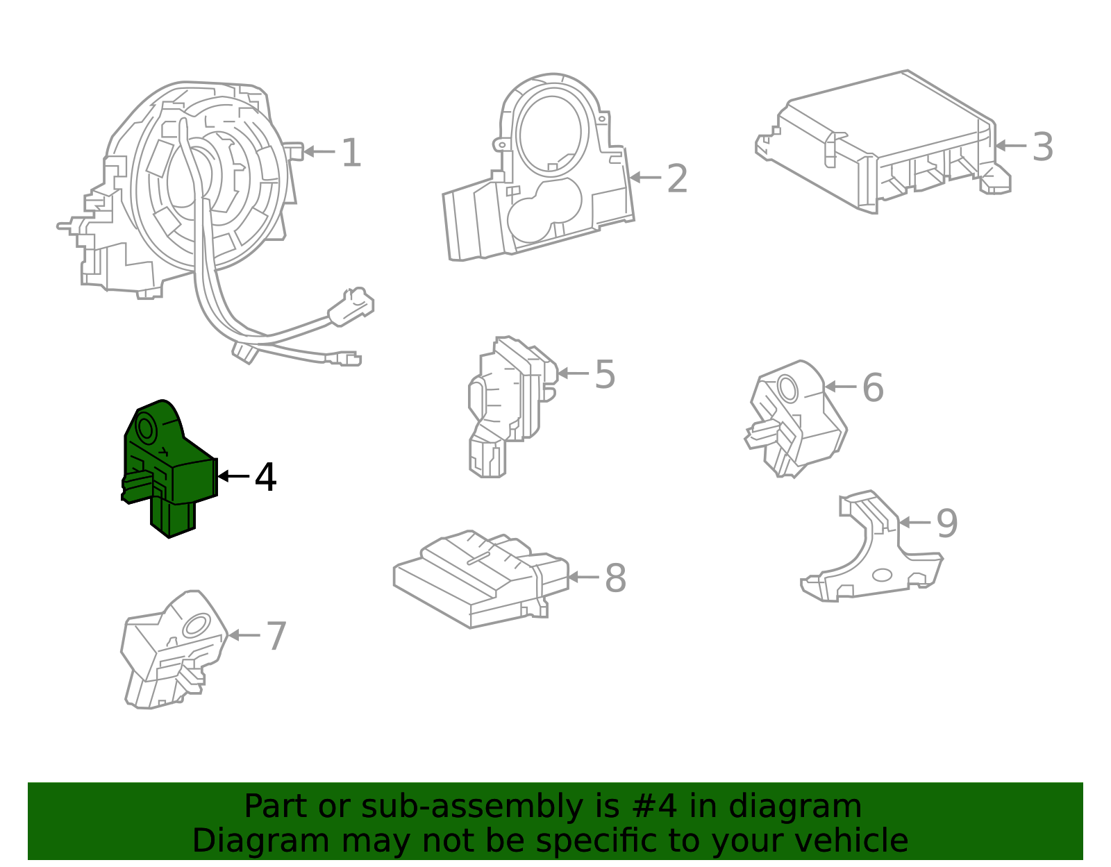 2020-2022 Toyota Corolla Air Bag Impact Sensor 89173-09882 | Toyota ...