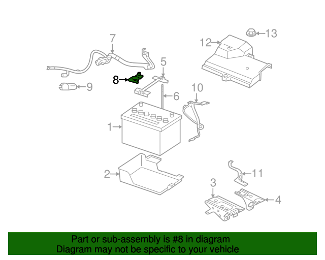 Genuine OEM Positive Cable Connector Part# MU001365 Fits 2006-2021 ...