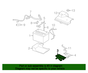 2008-2024 Mitsubishi Battery Tray Support Bracket 8201A019 | Mitsubishi ...