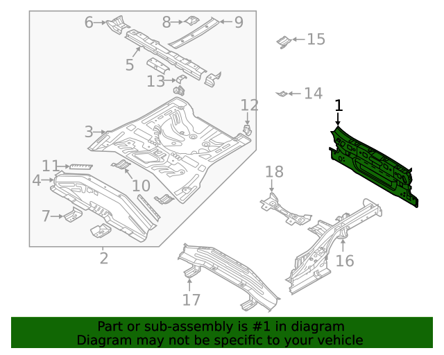 69100-K0010 - Rear Body Panel 2020-2024 Kia Soul | Kia.Parts Store