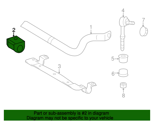 2011-2017 Lexus CT200h Stabilizer Bar Bushing 48818-21110 | OEM Parts ...