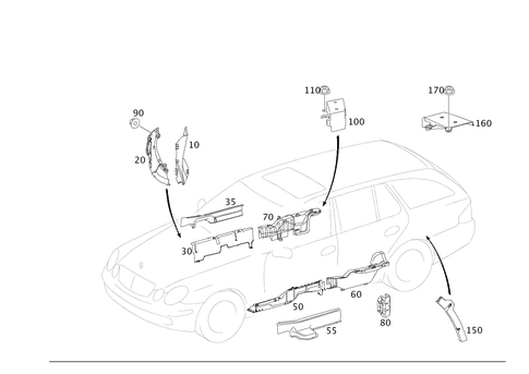 Cable Cover and Cable Ducts for 2023 Mercedes-Benz E 350 | Mercedes ...