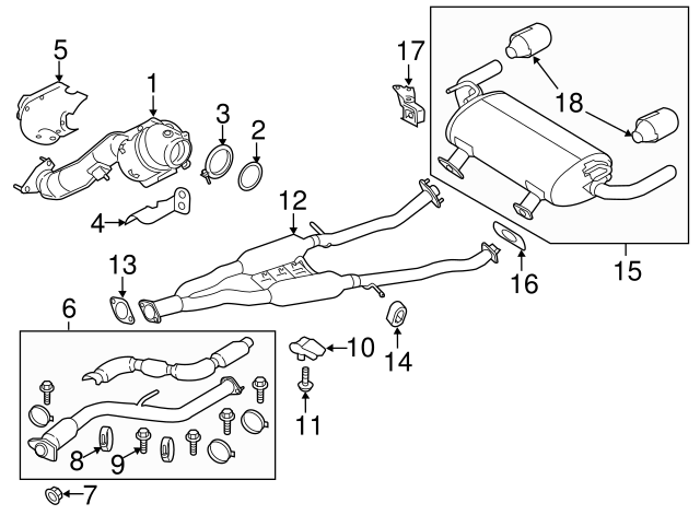 2016-2019 Infiniti Catalytic Converter Clamp 14464-4GD0A | INFINITI ...