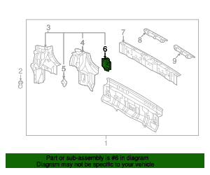 2011-2020 Toyota Sienna Bumper Bracket 58323-08020 | Toyota Parts Center
