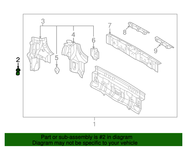 57442-28030 - Rear Body Panel Plug 2004-2020 Toyota Sienna | Longo ...