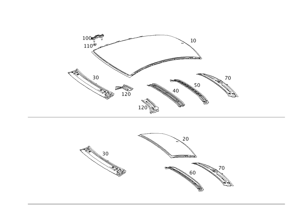 117-650-04-00 - Roof Frame 2014-2019 Mercedes-Benz | Mercedes-Benz USA ...