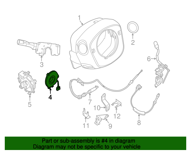 47945-3TA1A - Angle Sensor 2010-2018 Nissan | Nissan Parts ...