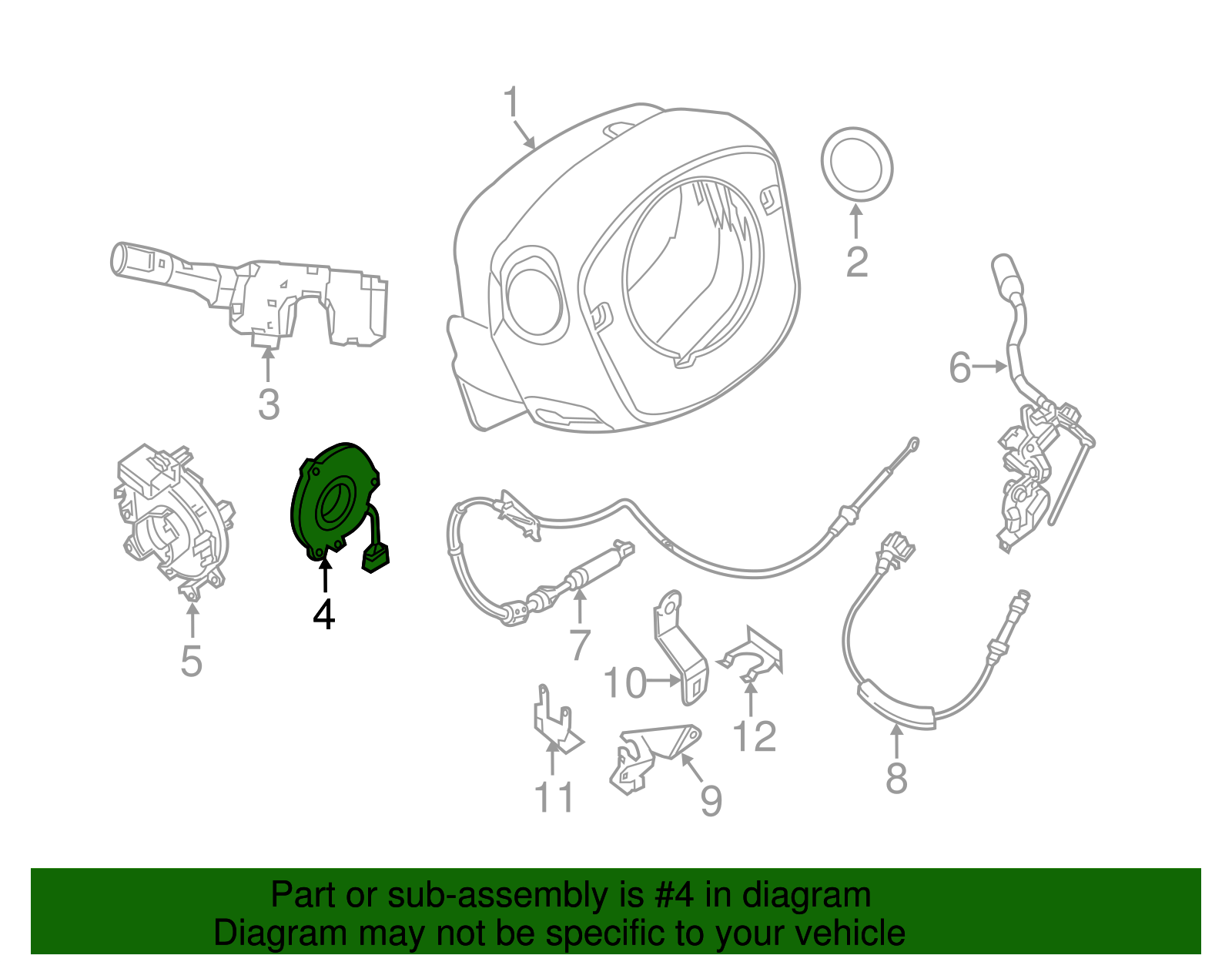 47945-3TA1A - 2010-2018 Nissan - Angle Sensor | Anicra Nissan Parts