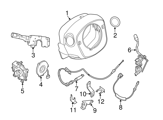2012-2021 Nissan Gear Shift Assembly 34101-1PA0A | Nissan Parts OEM