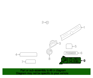 2008-2016 Ford Nameplate 8C2Z-1642528-B | OEM Parts Online