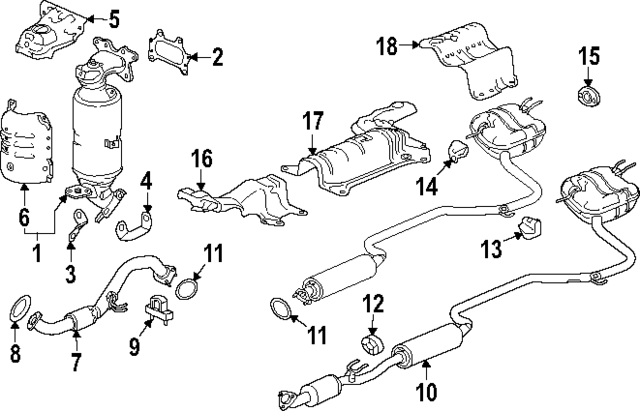 18307-30B-A02 - Muffler & Pipe 2023-2024 Honda Accord | Honda Parts Online