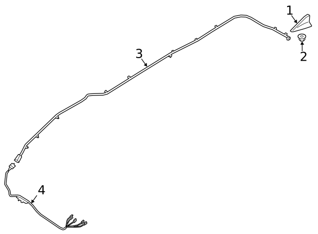 2020-2024 Hyundai Venue Antenna Cable 96220-K2610 | World OEM Parts Hyundai