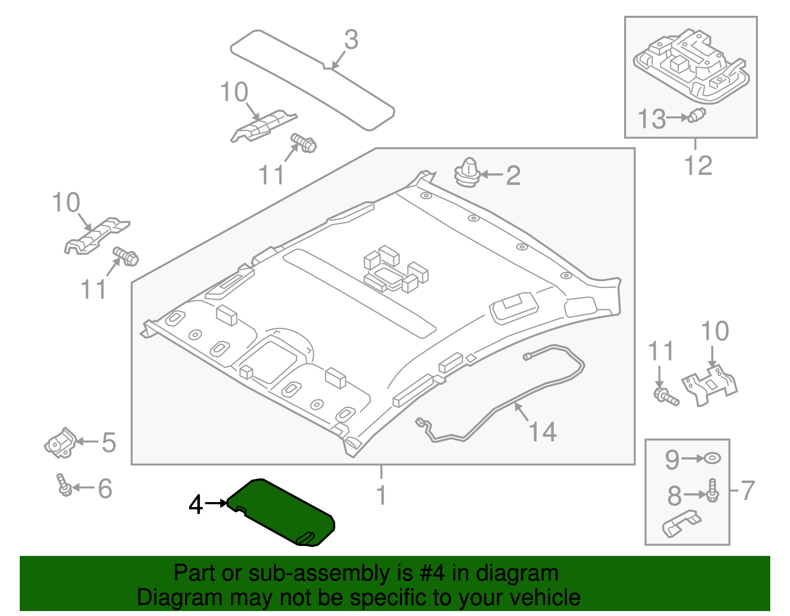 2018-2022 Hyundai Accent Sun-Visor 85210-H9200-TTX | Hyundai Wholesale ...