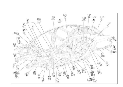 Expansion Plugs, Grommets for 2016 Mercedes-Benz CLS 400 | Mercedes ...