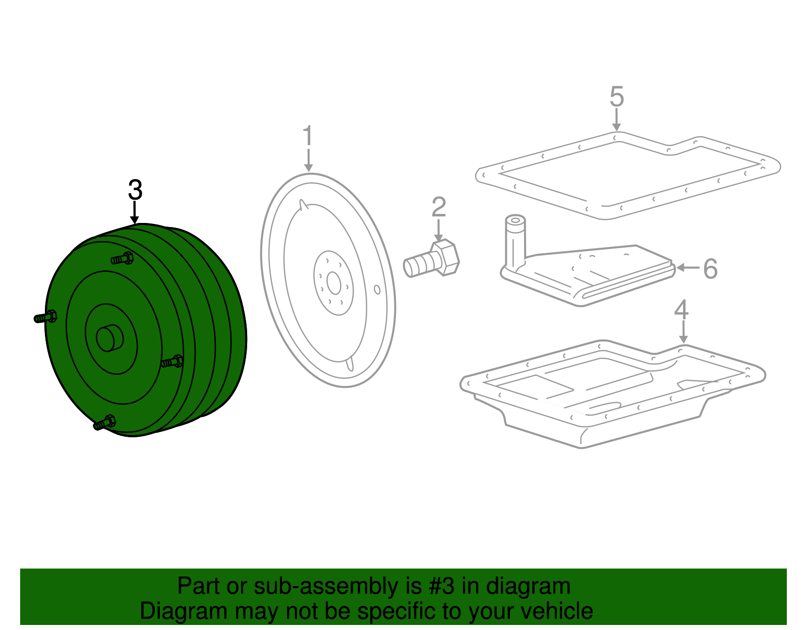 2009-2014 Ford Automatic Transmission Torque Converter BR3Z-7902-DRM ...