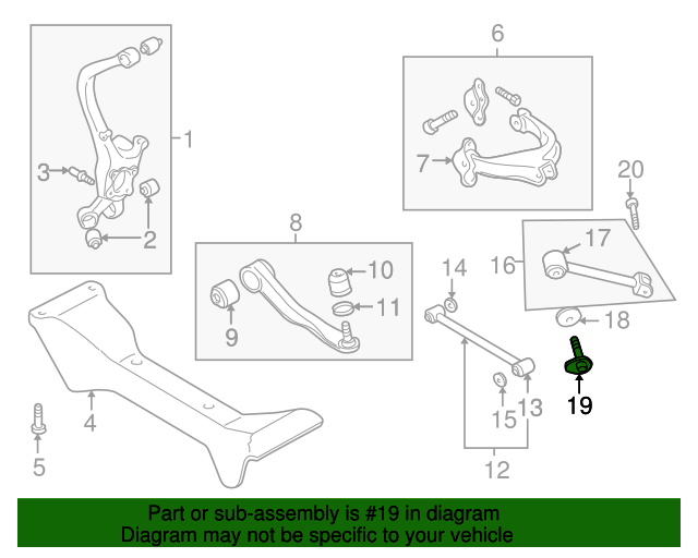 2001-2009 Kia Bolt Assembly Trailing A 55227 3K000 | TascaParts.com