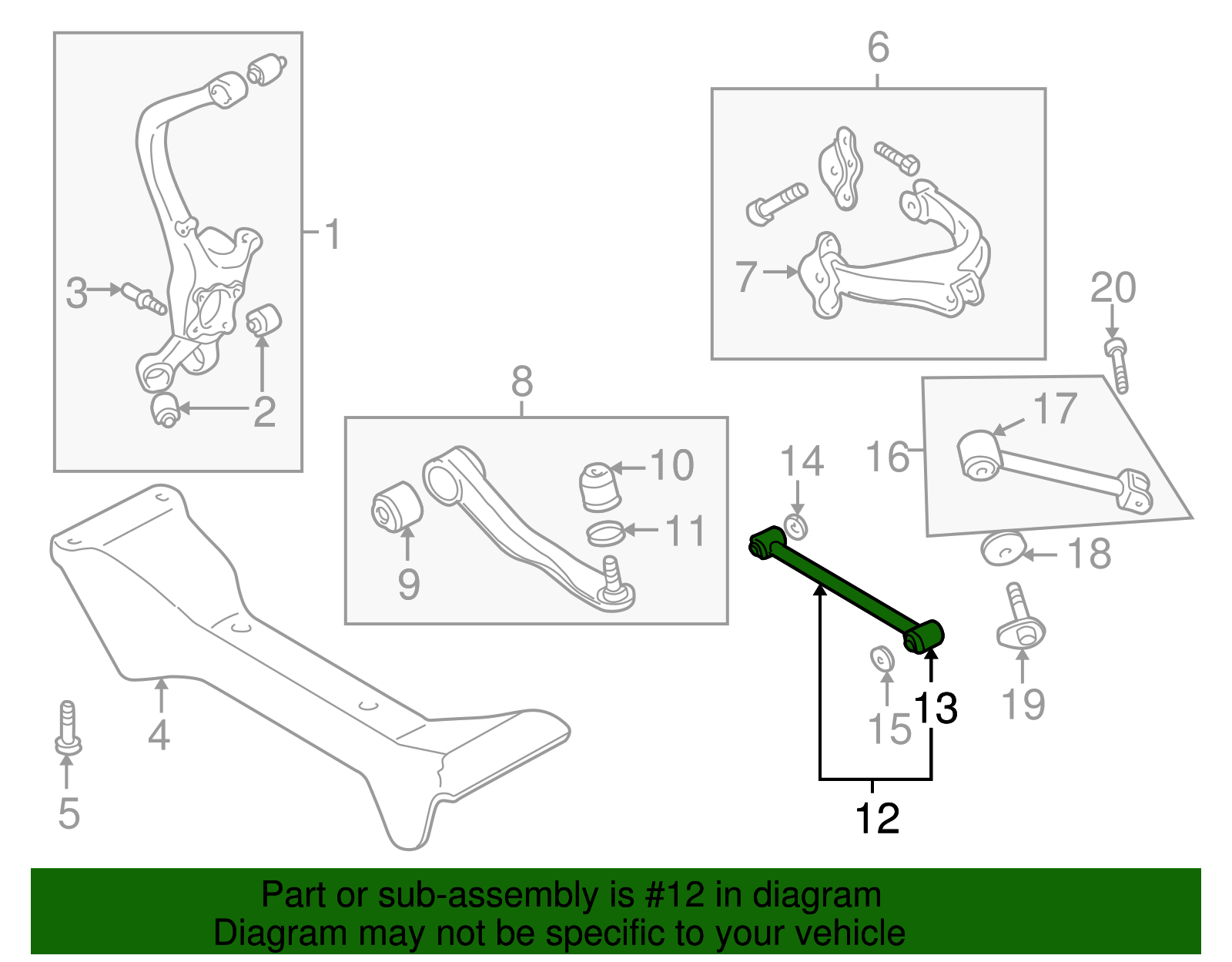 55250-38000 - Rear Lower Control Arm 2001-2006 Kia Optima | Kia.Parts Store
