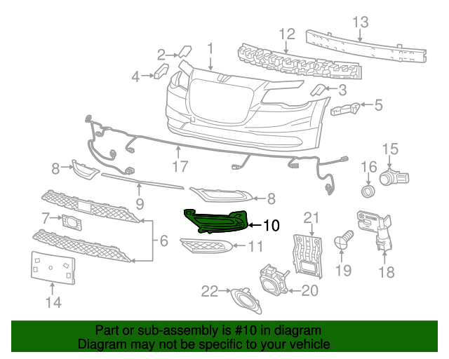 2015-2020 Chrysler 300 Bezel - Driver's Side (LH) 68227213AB ...