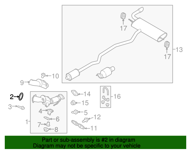2013-2020 Ford Catalytic Converter Gasket AM5Z-9450-A | OEM Parts Online