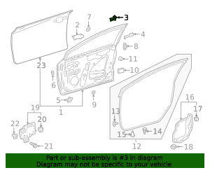 2019-2023 Toyota Corolla Door Shell Seal 67837-02040 | Toyota Parts Center