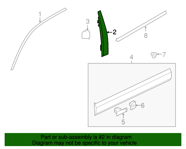 2011-2017 Volkswagen Touareg Applique 7P6-837-902-B-041 | OEM Parts Online