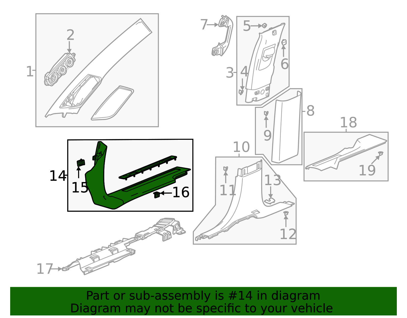 84701489 - High-Quality F Molding for 2021-2024 Cadillac | AutoNation Parts