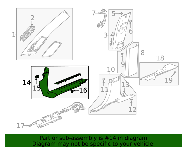 84701459 - Jet Black Front Driver Side Door Sill Garnish Molding 2021 ...